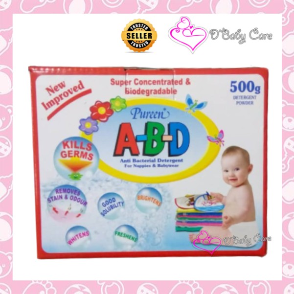 Pureen ABD Anti Bacterial Detergent Powder 500g | Shopee Singapore
