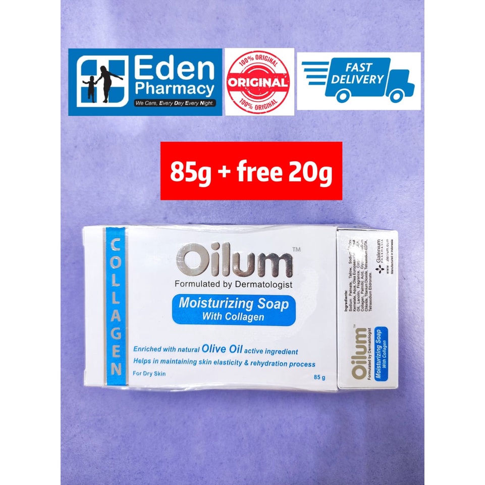Oilum Moisturizing Soap with Collagen, oilum soap bar 85g | Shopee ...