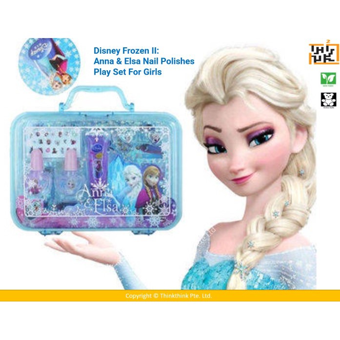 Disney Frozen II: Anna & Elsa Nail Polishes Play Set For Girls | Shopee ...