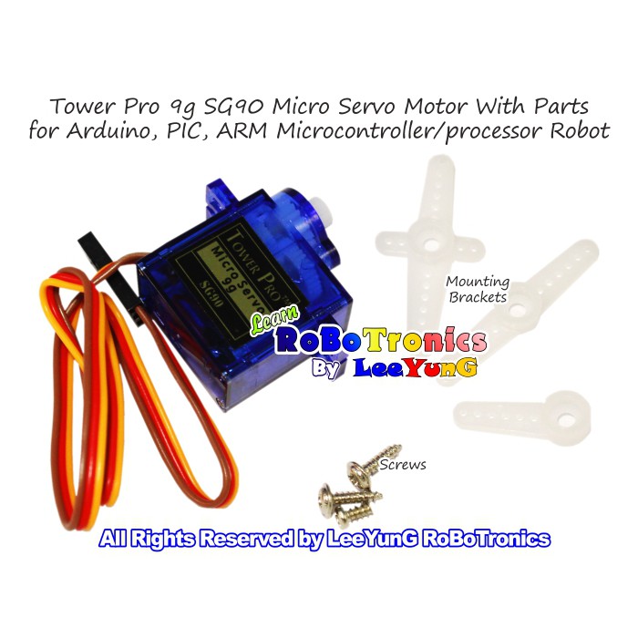 SG90 MG90S Towerpro 180 Degree Gear Servo Motor Micro Servo Motor 9g ...