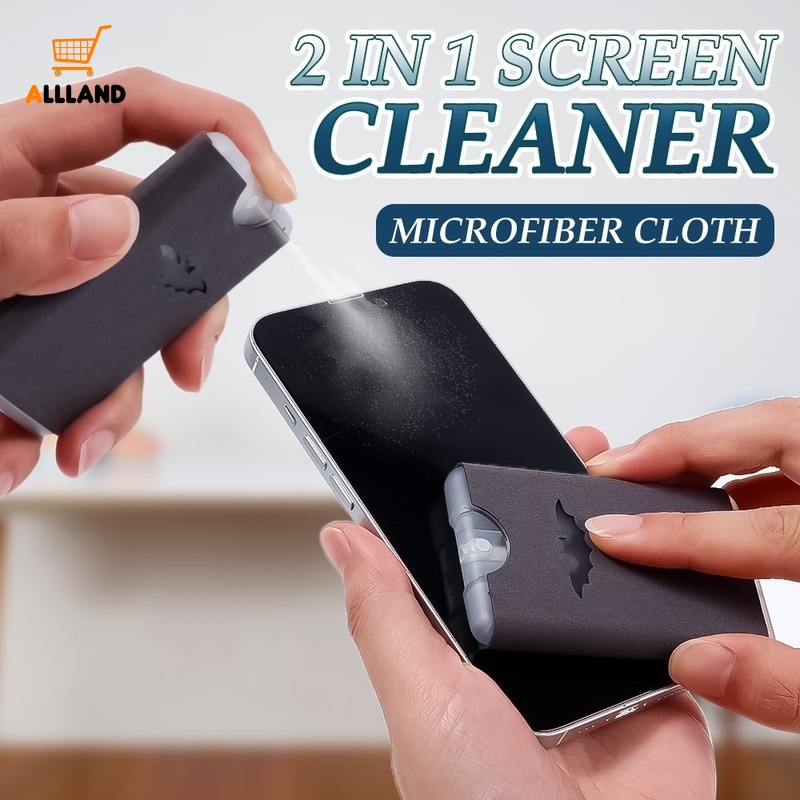 Creative 2 In 1 Phone Screen Cleaning Mini Spray Bottle with Wipe Cloth ...