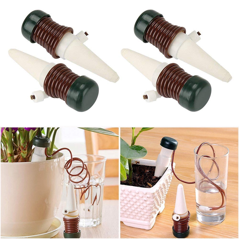2 Pcs Automatic Plant Self Drip Irrigation Slow Release Waterers ...
