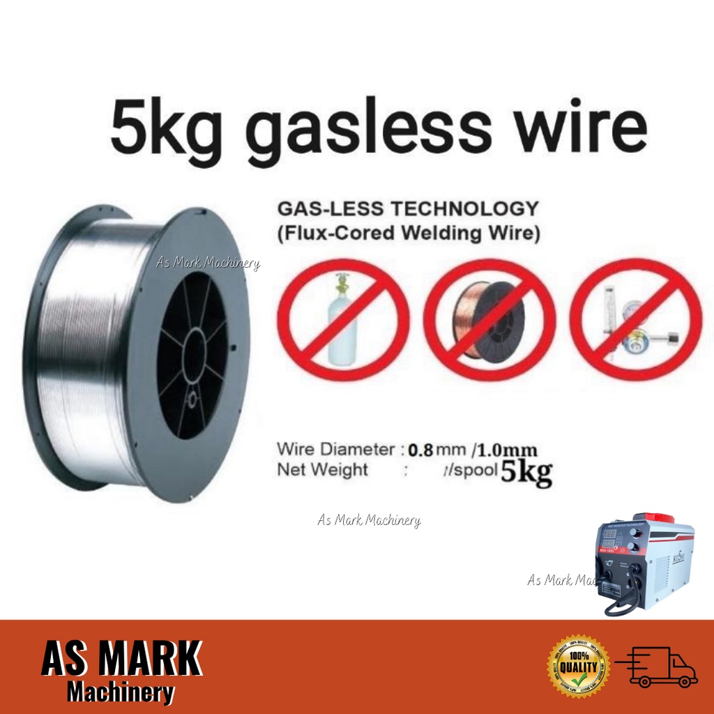 Mig Gasless Wire 5KG 0.8mm / 1.0mm 1 Roll Flux-Cored MIG Welding Wire ...