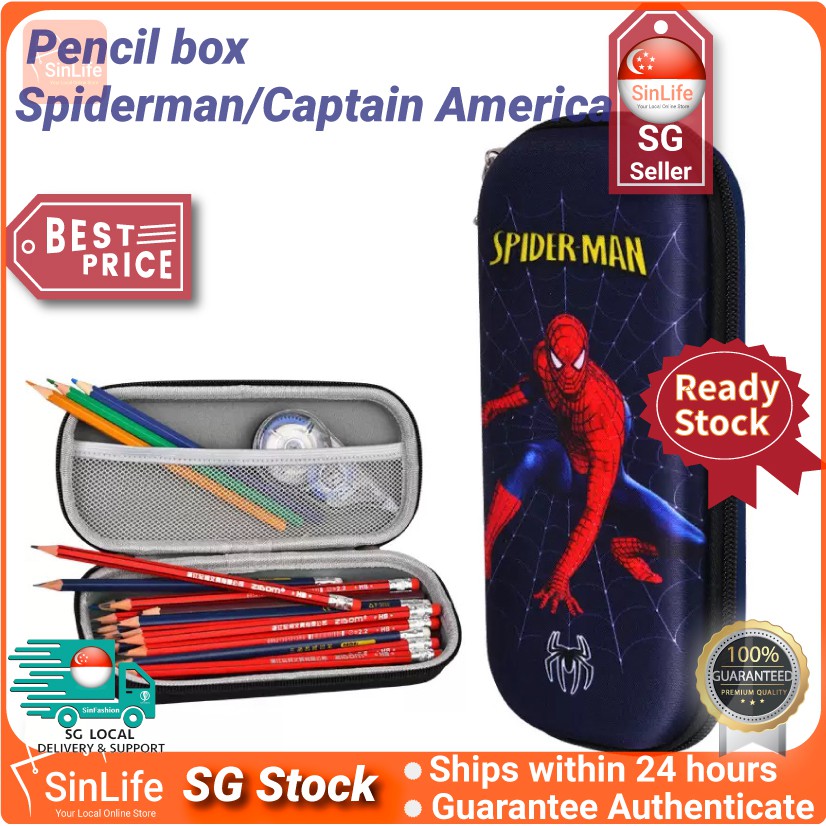 [🇸🇬Ready Stock]Cartoon pencil cases Iron Man pencil box / Captain ...