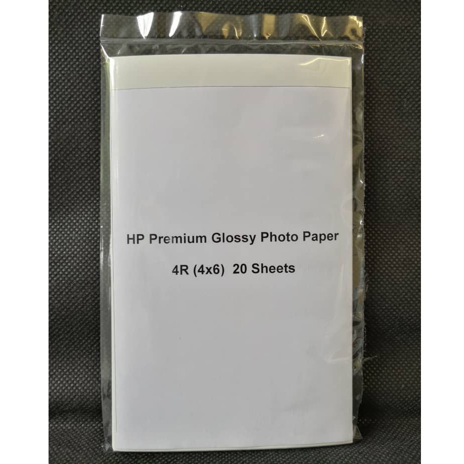 HP Premium Glossy Photo Paper 4R (4x6") 20 Sheets / Kertas Foto ...