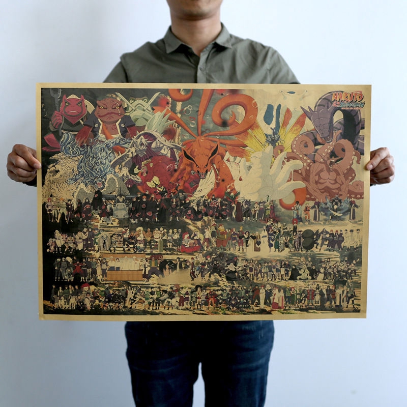 Classic Anime Naruto All Characters Collection Vintage Poster Room ...