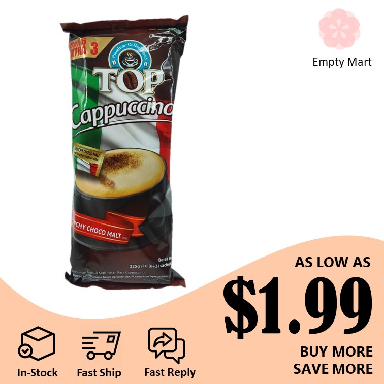 Top Cappuccino with Crunchy Choco Malt – Premium instant coffee packet ...
