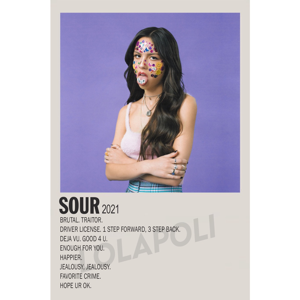 Sour Album Cover Poster - Olivia Rodrigo | Shopee Singapore