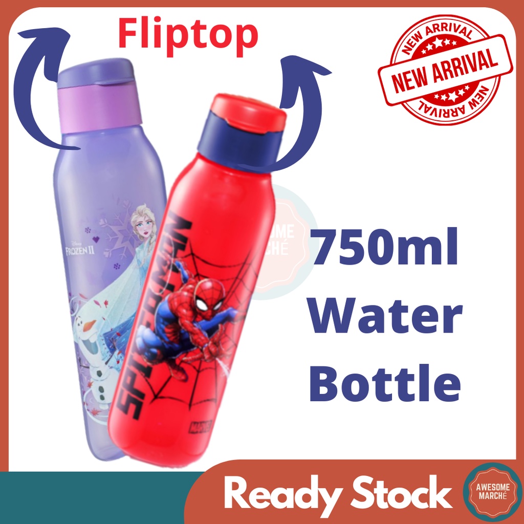 Tupperware 750ml Kid Water Bottle Spiderman Spider man Frozen Air Botol ...