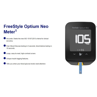 Freestyle Optium Neo Meter, Freedom Lite Meter, Test Strips and Lancets ...