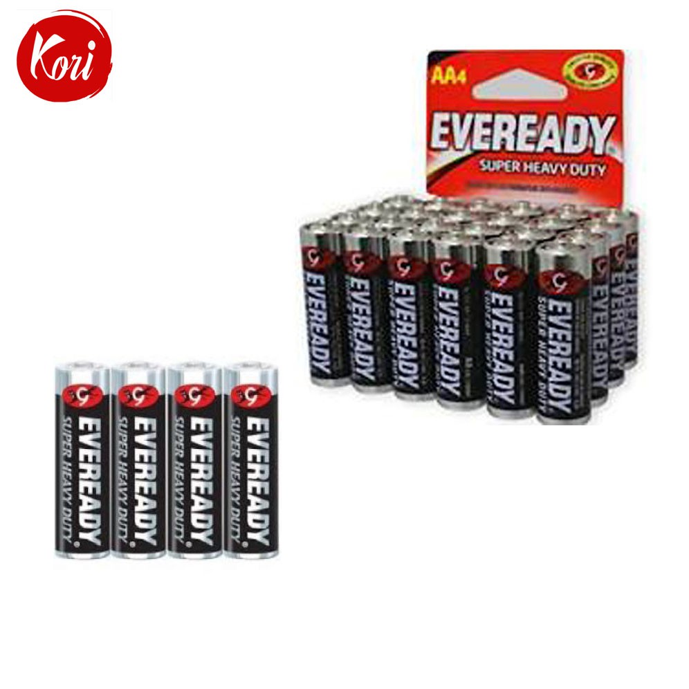 Bundle of Eveready AA ×4 Super Heavy Duty Battery AA(2A) 1215 Battery ...