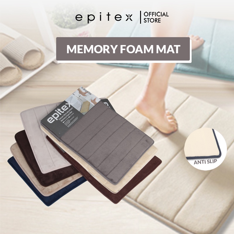 Epitex Deluxe Ultra-absorbent Memory Foam Floor Mat - Anti-Slip ...