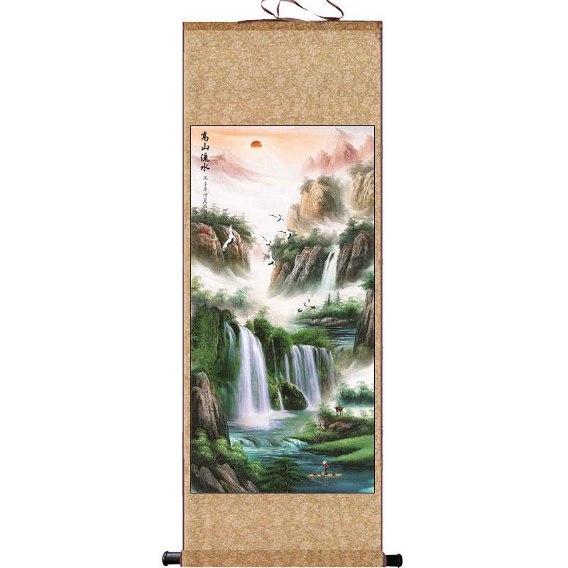 [Silk Scroll Painting] Bamboo Newspaper Safe Flower Bird Painting ...