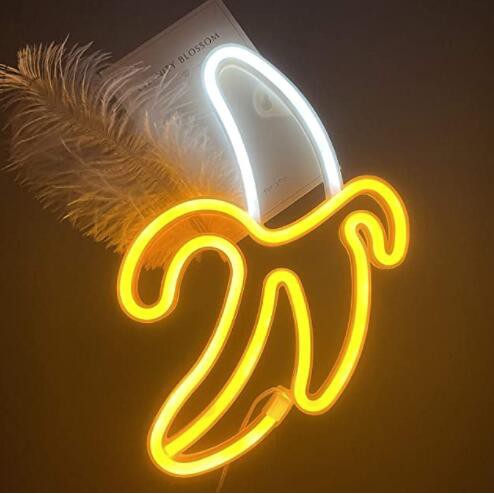 Neon light Banana LED lamp Decoration stylish Home Bar Neon lights USB ...