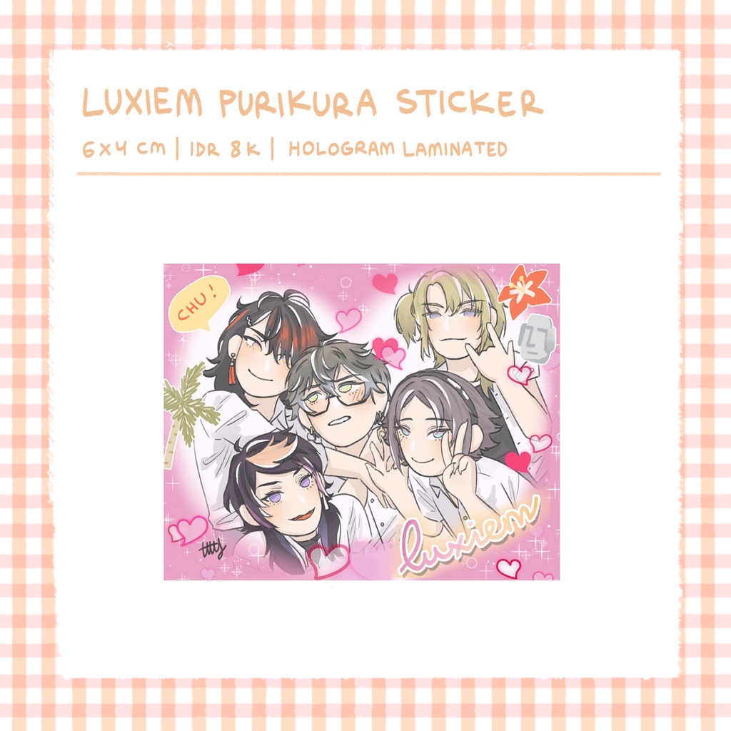 Luxiem PURIKURA Hologram Laminated Sticker (Ike, Luca, Mysta, Shu, Vox ...