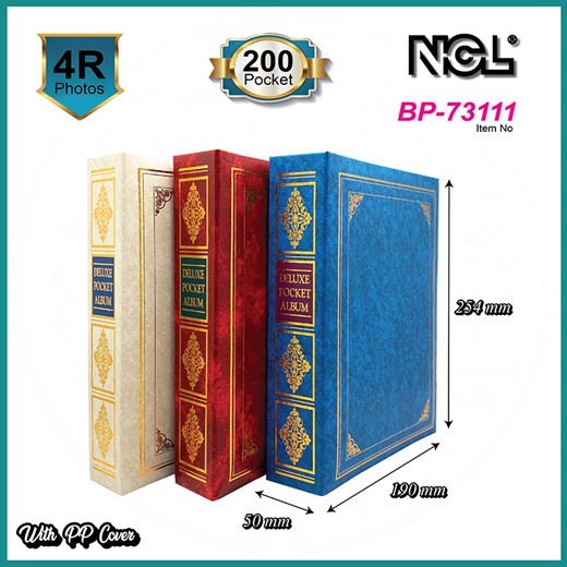 【White pocket】 NCL Victorian Spine Deluxe Pocket Album 200poc | 4R ...