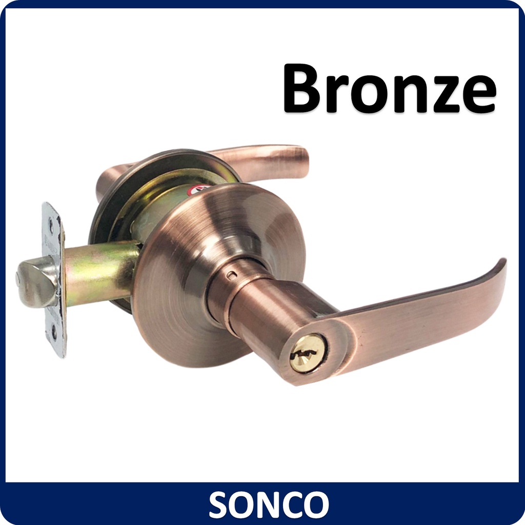 Tubular Lever Cylindrical Cylinder Door Lock Tombol Pintu Bilik Door ...