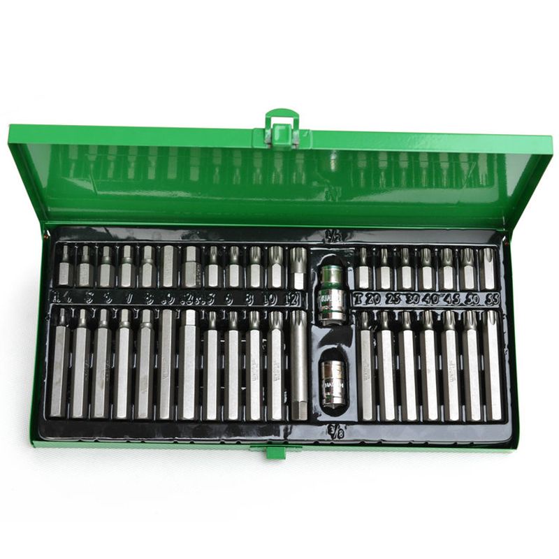 WYNNS 40pc Torx Star Spline Hex Allen Key Socket Bit Set 3/8 & 1/2 Drive Power Bit Set | Shopee ...