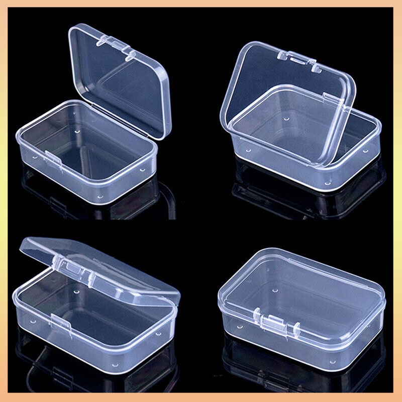 Mini Square Clear Plastic Small Box Jewelry Storage Container Beads Case Box | Shopee Singapore