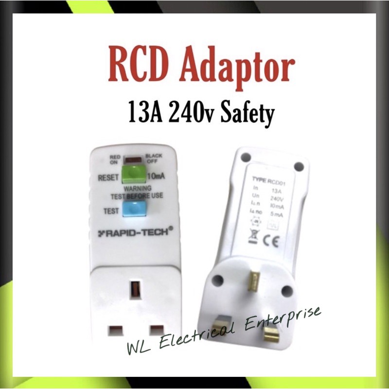 Safety RCD (ELCB) Adaptor Power Protection (10mA) | Shopee Singapore