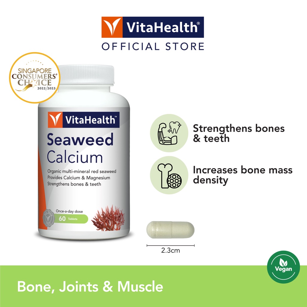 Seaweed Calcium [EXP 04-2027] - Strong Bones, Teeth, Vegan | Shopee ...