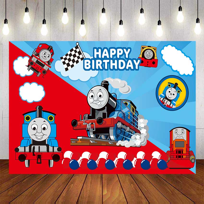 Thomas and Friends Train Backdrop For Photography Baby Shower Kids Cool ...