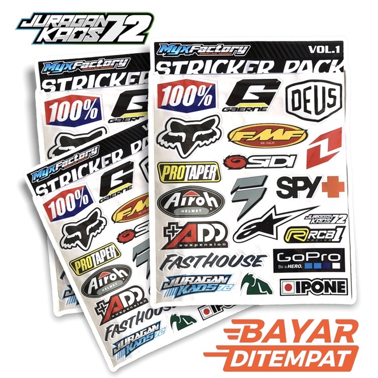 STICKER PACK VOL 1 MX EDITION (STICKERPACKMOTOMX/STICKERPACKMX ...