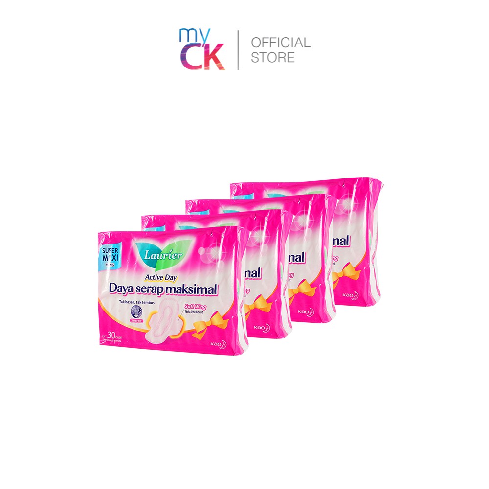 (Bundle of 4) Laurier Active Day Super Maxi Wing 30's | Shopee Singapore