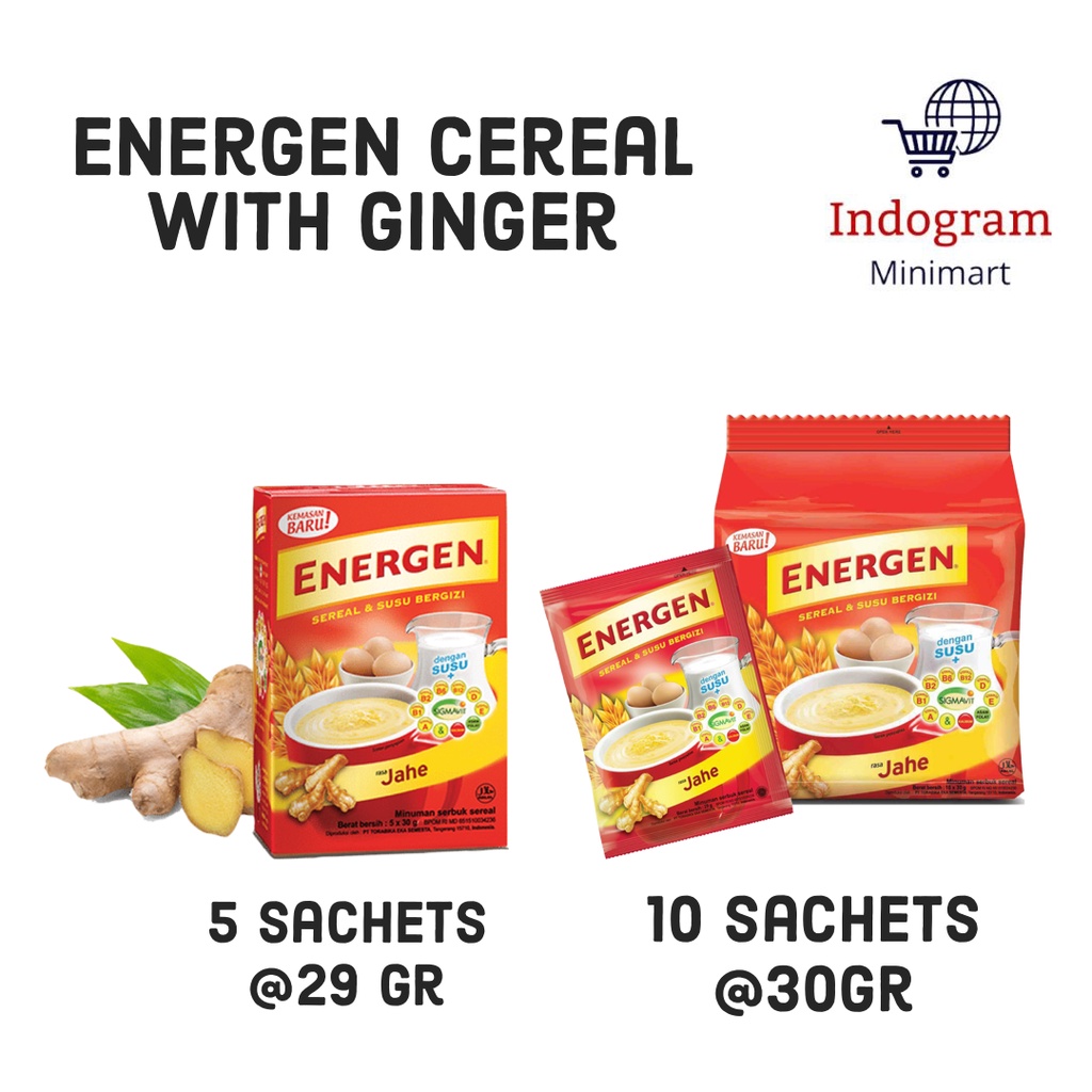 Energen Nutritious Cereal Instant Drink - Ginger (5 Sachets / 10 ...