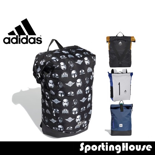 ADIDAS ROLL-TOP AND TOP-ZIP BACKPACKS star wars, classic, clean, simple ...