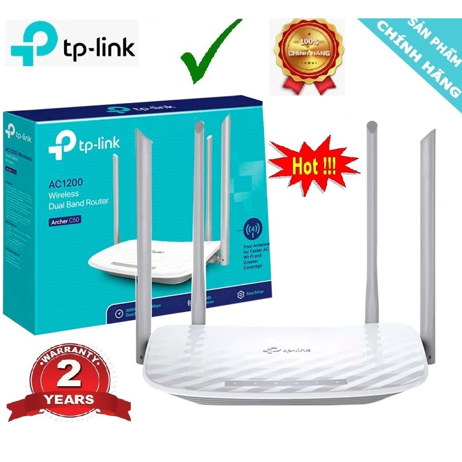 TPLink Archer C50 1200Mbps 4 Antenna Wireless Router | Shopee Singapore