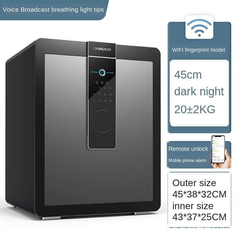 【In stock】Direct delivery of Onais fingerprint password 45cm safe box ...