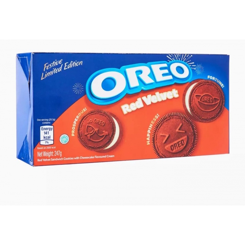 Oreo Red Velvet Sandwich Cookie Biscuit Box 247g | Shopee Singapore