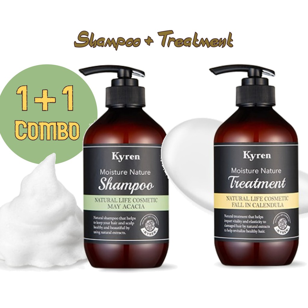 [Natural Shampoo] KYREN Shampoo/Treatment 500ml/made in korea | Shopee ...