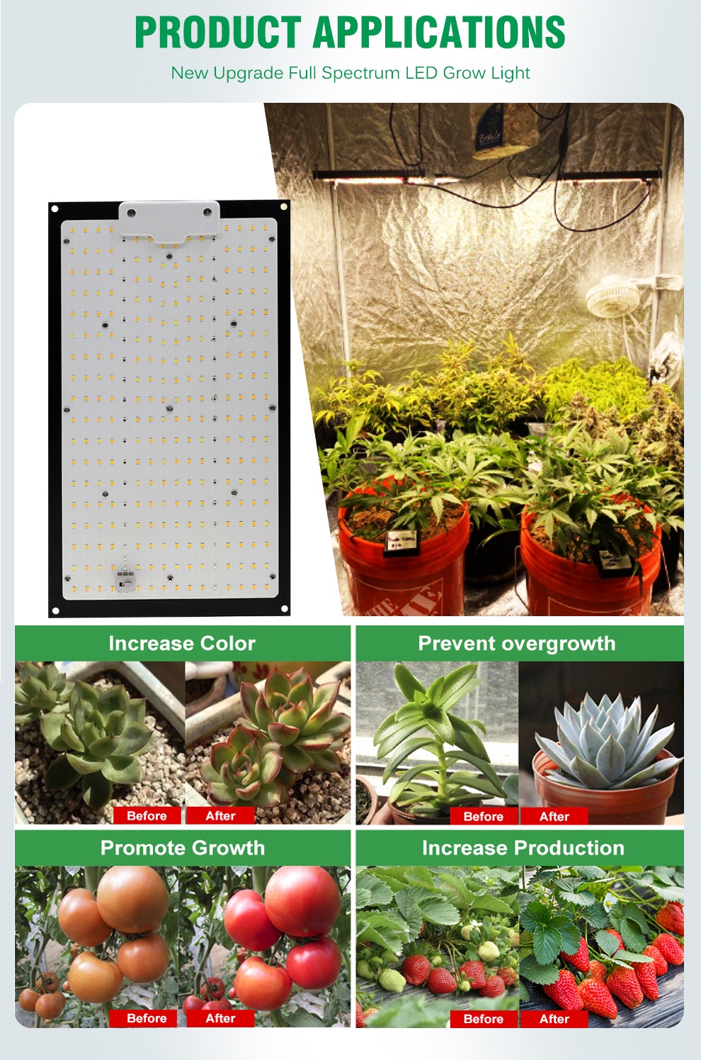 Samsung LM281B LED Grow Light Full Spectrum 1000w 2000W Plant Light ...