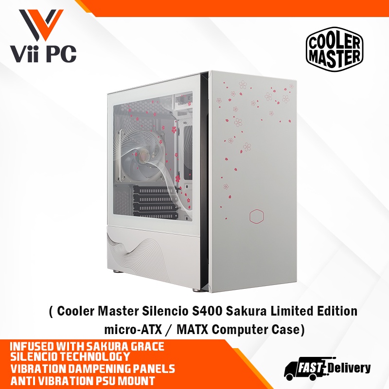 Cooler Master Silencio S400 Sakura Limited Edition m-ATX PC-Case ...