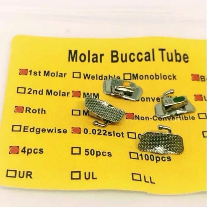 Buccal tube / Bucal tube Roth M1 and M2 (1st and 2nd molar) | Shopee ...