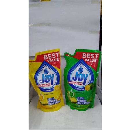 Joy Concentrated Dishwashing Liquid 375ml-Sparkling lime, Lemon ...