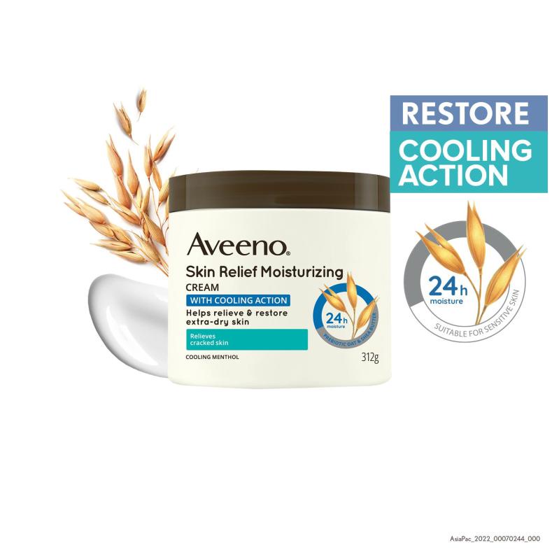 Aveeno Skin Relief With Cooling Action Moisturizing Cream, 312g | Shopee Singapore
