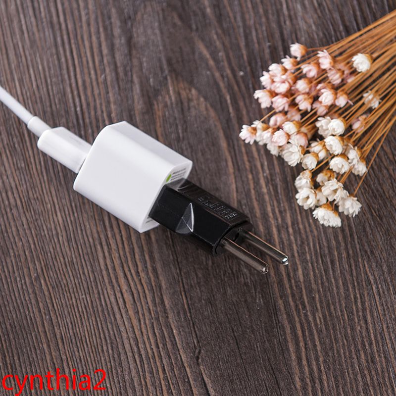 Portable Travel Converter 2Pin Power Socket Plug Adapter EU to USA ...
