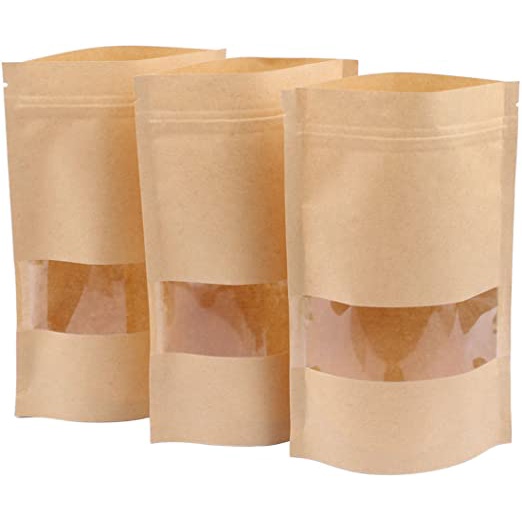 Kraft Paper Bag Stand Up Pouches Food Zip Lock Packaging | Shopee Singapore