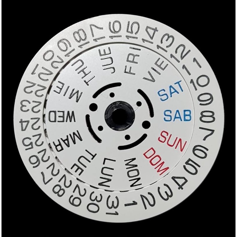 White Latin calendar wheels for Seiko SKX007, SKX009, New Seiko 5 SRPD ...