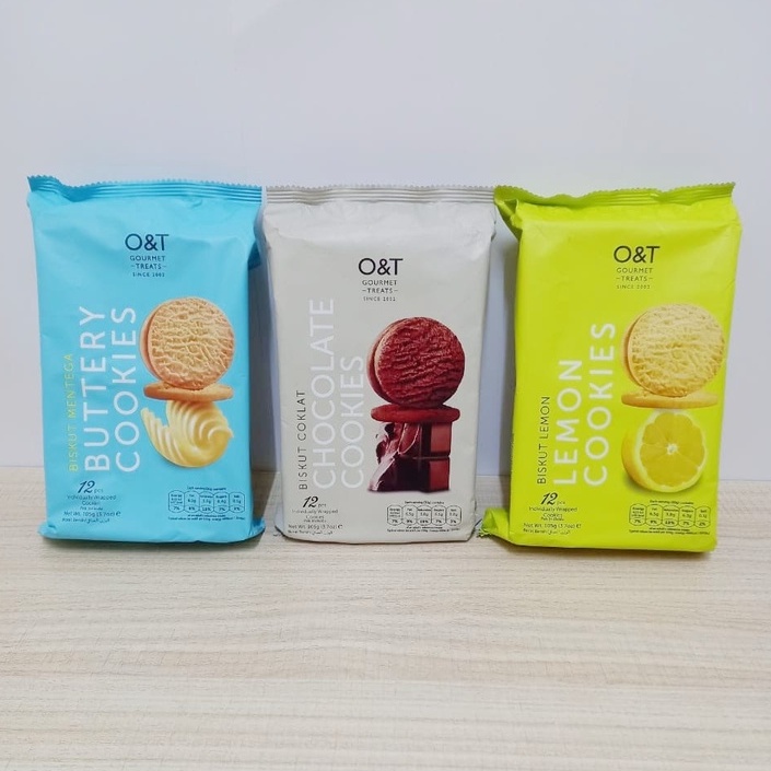 O&T Gourmet Treats Biscuit Buttery / Chocolate / Lemon Cookies (12pcs ...