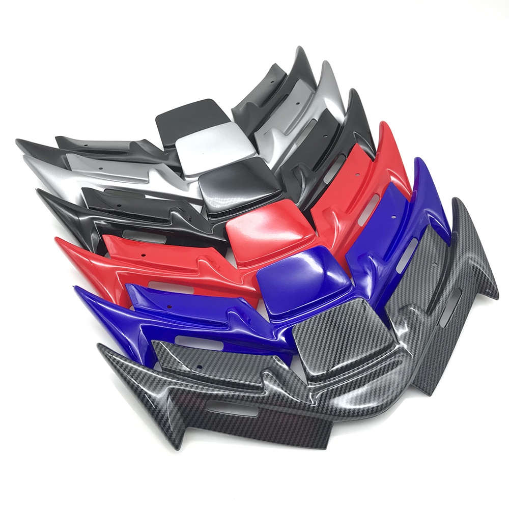 Motorcycle Fairing Aerodynamic Winglets Front Cover Carbon Fiber Style ...