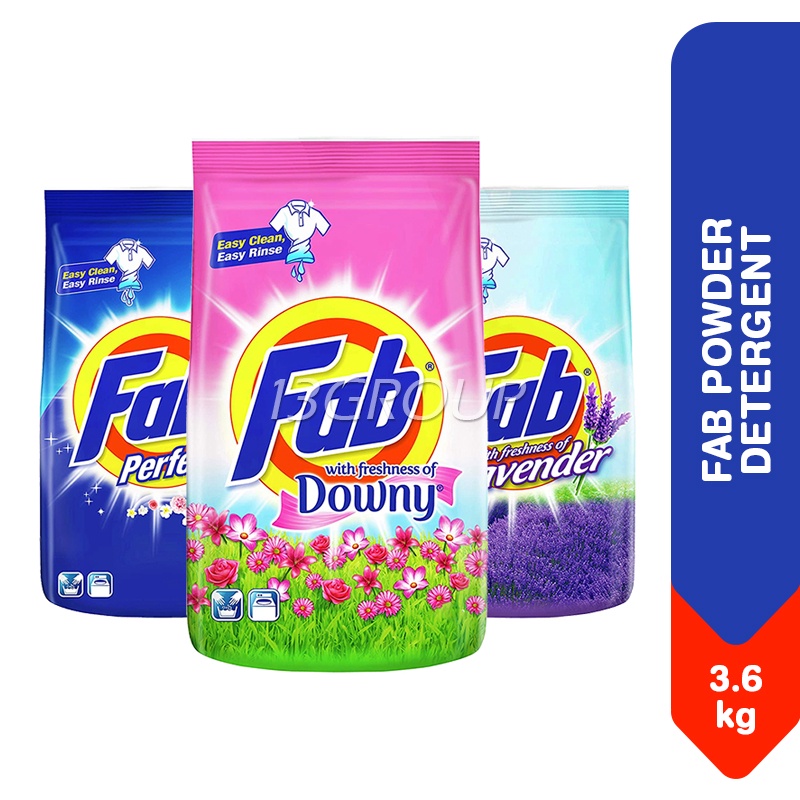 Fab Detergent Powder Downy / Lavender / Perfect, 3.3kg-3.6kg | Shopee ...
