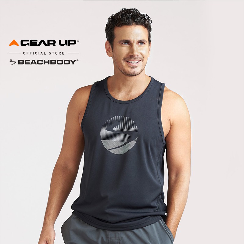 Beachbody Mens Energy Wave Tank Top Quick Dry Gym Yoga Training Fitness Sportswear Shopee Singapore