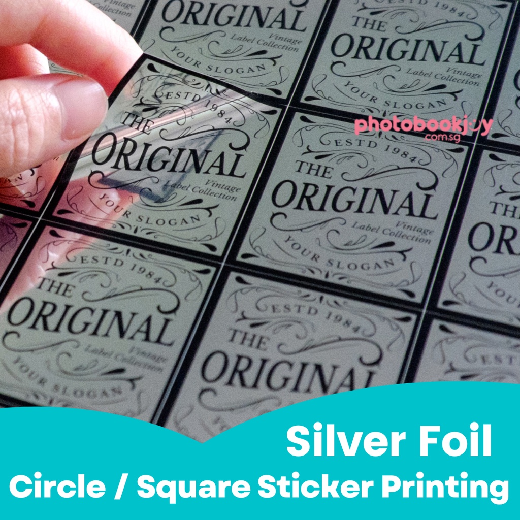 Customise Silver Foil Sticker Printing - 40mm | Shopee Singapore