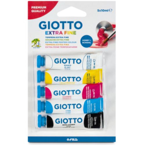 Giotto Extra Fine Poster Paint w 5 tubes (10ml) of primary colors ...