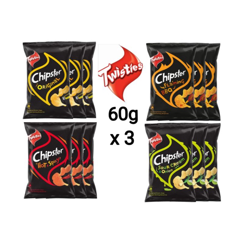 [TKM] Twisties Chipster Potato Chips ( 3 x 60g ) | Shopee Singapore