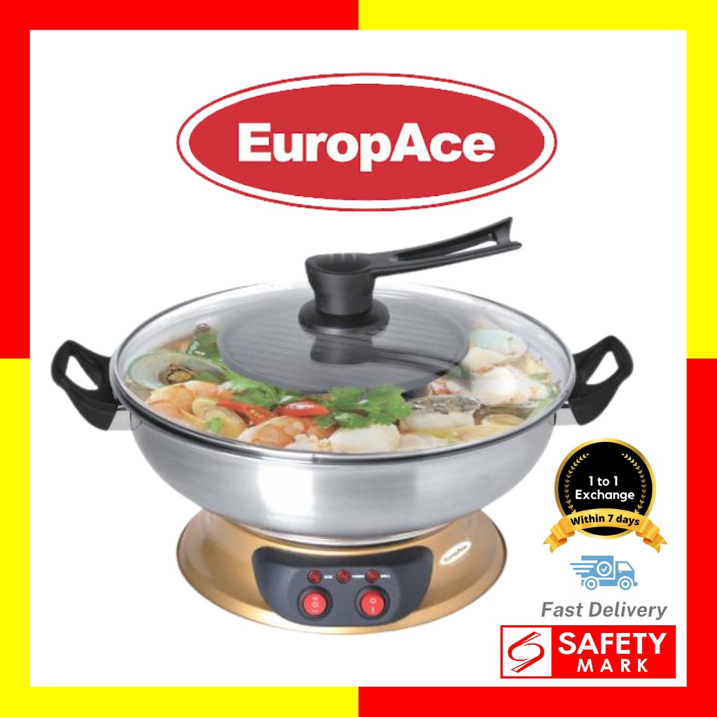 EuropAce ESB 7421S – 4.0L Electric Steamboat with BBQ Grill | Shopee ...
